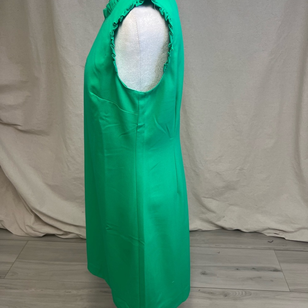 J. Crew | Dresses | J Crew Green Ruffle Sleeveless Shift Mini Dress Sz ...